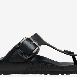 BIRKENSTOCK Gizeh Big Buckle Mules - Black