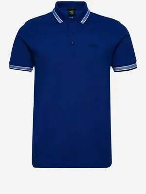 Hugo Boss Cotton Piqué Polo Shirt With Logo - Blue