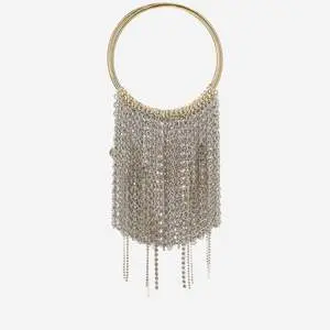 SILVIA GNECCHI Metal Chain Fringe Handbag