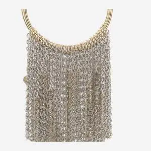 SILVIA GNECCHI Metal Chain Fringe Handbag