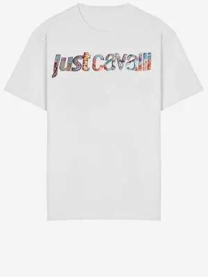 Just Cavalli Cotton T-shirt With Logo - White