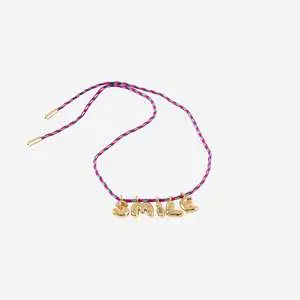 SORBET ISLAND Bubble Letter Necklace - Red