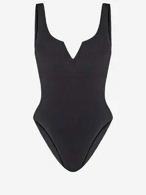 SORBET ISLAND Ava V-neck One-piece Swimsuit - Black