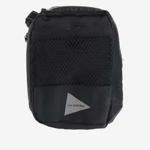 AND WANDER Nylon Cross Body Bag With Logo - Black