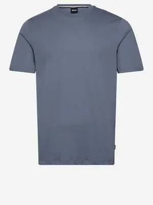 Hugo Boss Cotton T Shirt With Logo - Blue