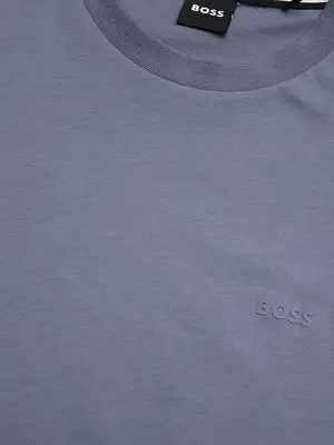 Hugo Boss Cotton T Shirt With Logo - Blue