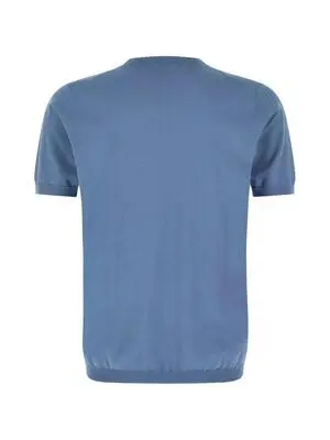 PAOLO RAGAZZINI Short-sleeve Knitted T-shirt - Blue