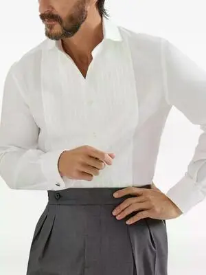 Brunello Cucinelli Point-collar Pleated Shirt