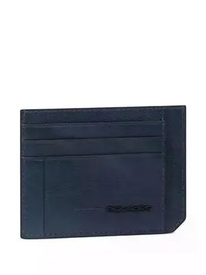 PIQUADRO Logo-plaque Leather Card Holder