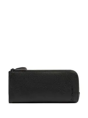 PIQUADRO Grained Leather Clutch Bag - Black