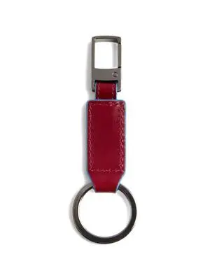 PIQUADRO Leather Carabiner Keychain