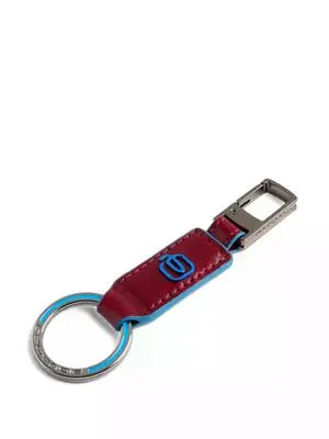 PIQUADRO Leather Carabiner Keychain