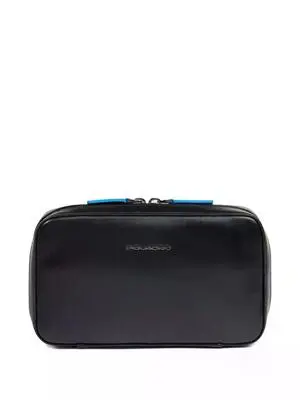 PIQUADRO Logo-plaque Leather Pouch