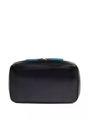 PIQUADRO Logo-plaque Leather Pouch