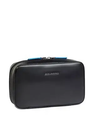 PIQUADRO Logo-plaque Leather Pouch