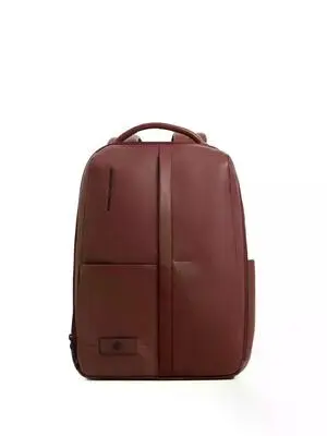 PIQUADRO Leather Laptop Backpack - Red