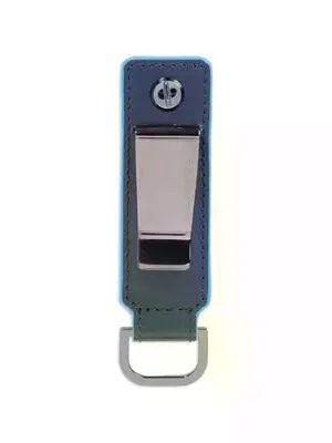 PIQUADRO Logo-debossed Leather Keyring