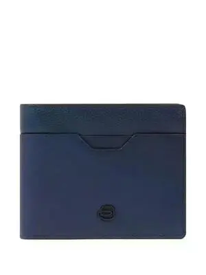 PIQUADRO Flip-up Id-window Leather Wallet - Blue