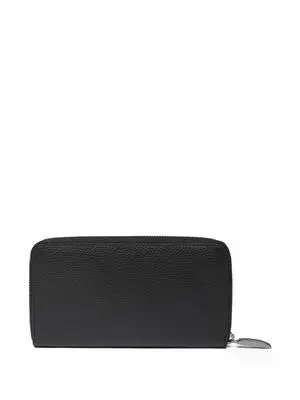 PIQUADRO Zip-around Leather Wallet - Black