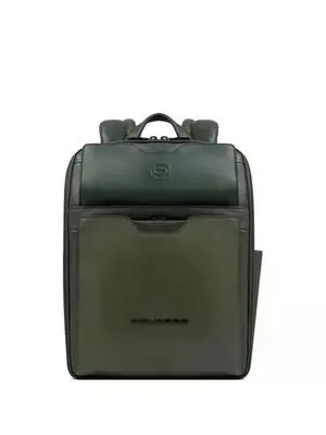 PIQUADRO Grained Leather Backpack