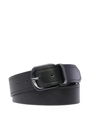 PIQUADRO Grained Leather Belt - Black