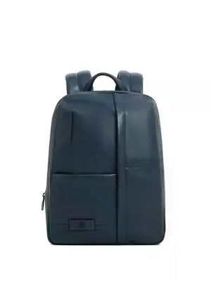 PIQUADRO Expandable Leather Backpack - Blue