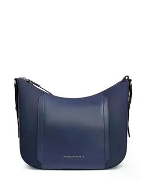 PIQUADRO Leather Panelled Shoulder Bag - Blue