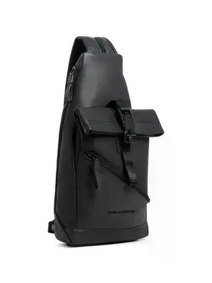 PIQUADRO Convertible Leather Sling Bag