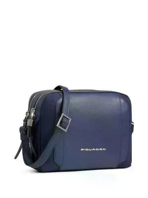 PIQUADRO Leather Panelled Cross Body Bag