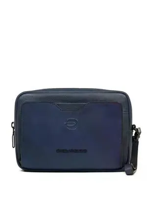 PIQUADRO Ael Leather Clutch Bag - Blue