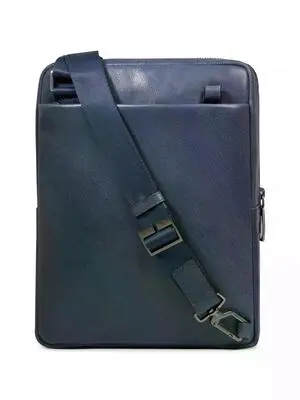 PIQUADRO Grained Leather Crossbody Bag