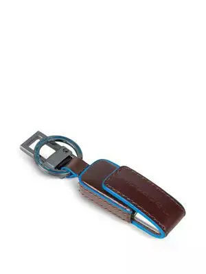 PIQUADRO Usb Flash Drive Leather Keychain - Brown