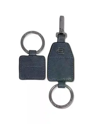 PIQUADRO Leather Keyring - Blue