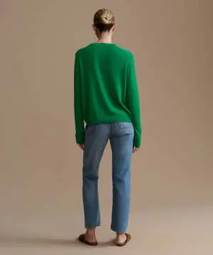 Jenni Kayne Flynn Cashmere V-neck Sweater - Green