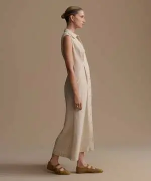 Jenni Kayne Jayne Dress In Linen Viscose Blend