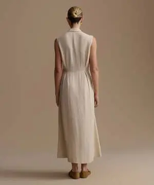 Jenni Kayne Jayne Dress In Linen Viscose Blend