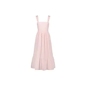 PALINGÉNÉSIE Jeanne Pink Gingham Maxi Dress - Orange