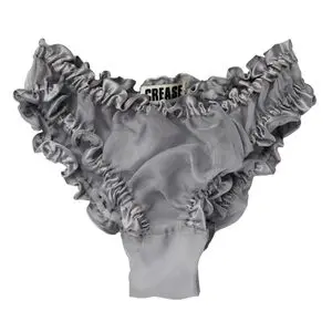 CREASE Sheer Silk Scalloped Briefs Lavender - Grey