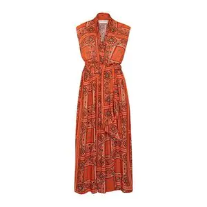 STATE OF GEORGIA Maxi Wrap Dress - Orange
