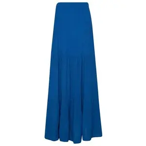 STATE OF GEORGIA Crinkle Ribbed Maxi Skirt - Blue