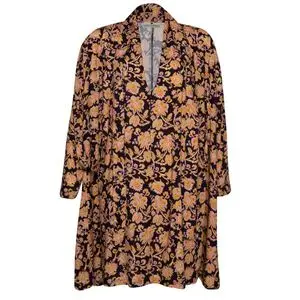 STATE OF GEORGIA Paisley Naga Print Kaftan Dress - Black