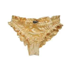 CREASE Silk Scalloped Briefs Yellow - Orange
