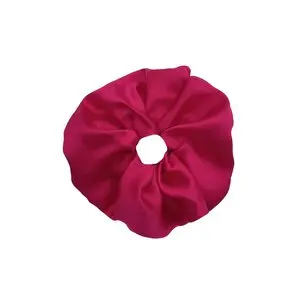 CREASE Fuchsia Silk Scrunchie - Pink