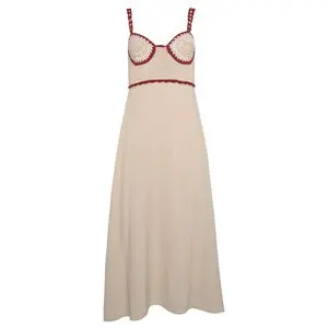 STATE OF GEORGIA The Paradise Crochet Maxi Dress - Brown