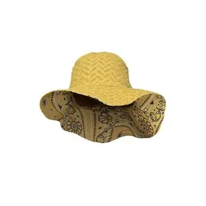 STATE OF GEORGIA Terry Toweling Sun Hat With Bandana Print - Green