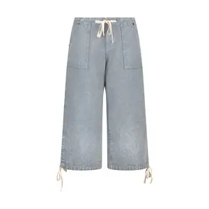 LOVE AND NOSTALGIA Capri Pants In Cement - Grey