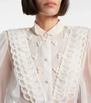 Valentino Garavani Sheer Silk Organza Blouse