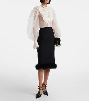 Valentino Garavani Sheer Silk Organza Blouse