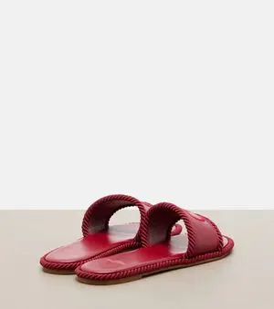 Valentino Garavani Vlogo Leather Espadrille Sandals