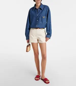 Valentino Garavani Vlogo Leather Espadrille Sandals